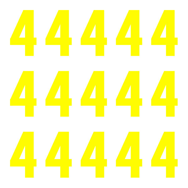 Euro Large Neon Yellow Number 4 – iD4Gear