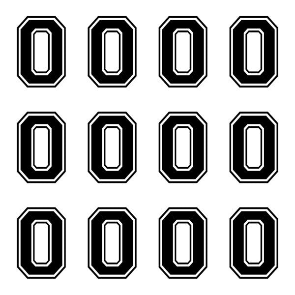 Varsity Large Black Number 0 – iD4Gear