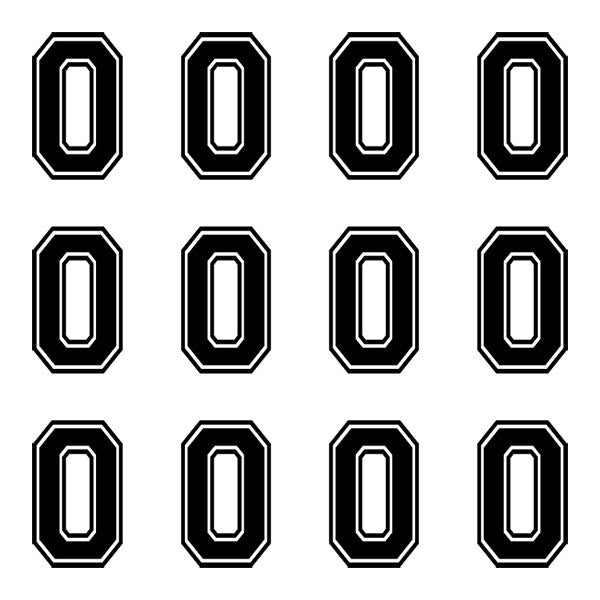 Varsity Large Black Letter O – iD4Gear