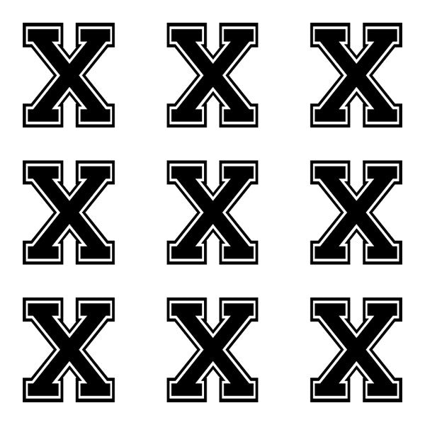 Varsity Large Black Letter X – iD4Gear