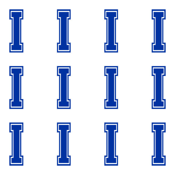 Varsity Large Navy Blue Letter I – iD4Gear