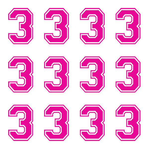 Varsity Large Pink Number 3 – iD4Gear