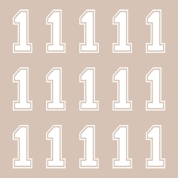 Varsity Large White Number 1 – iD4Gear