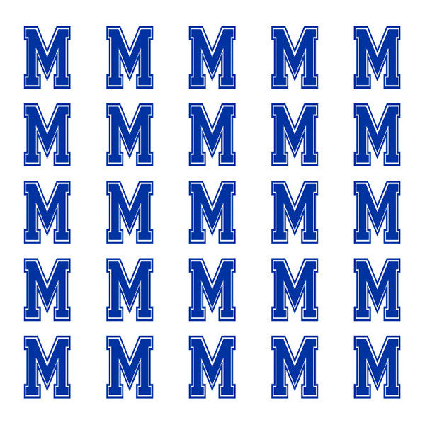 Varsity Small Navy Blue Letter M – iD4Gear