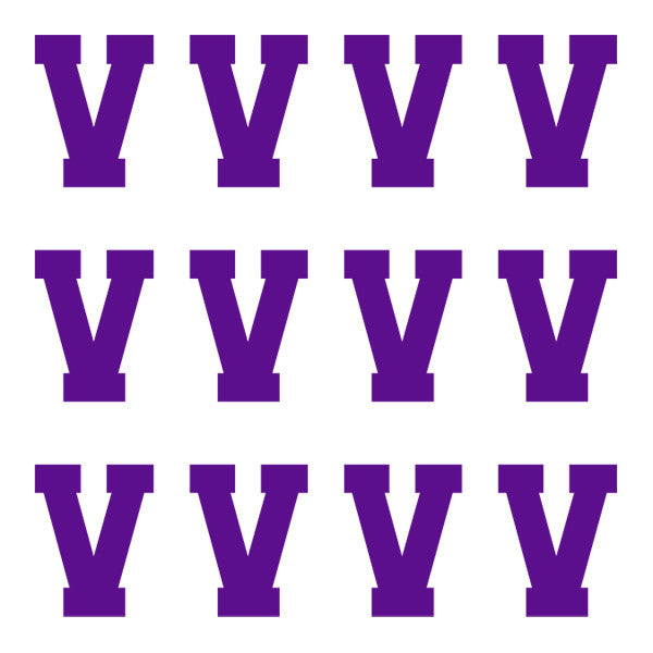 Varsity Pro Large Purple Letter V – iD4Gear